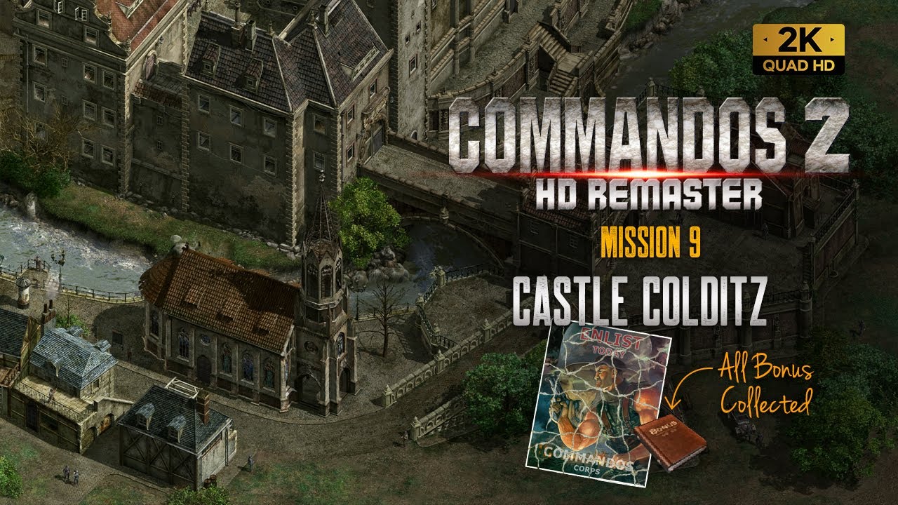 Commandos 2 HD Remaster: Castle Colditz - Misson 9 (All Bonuses) - YouTube