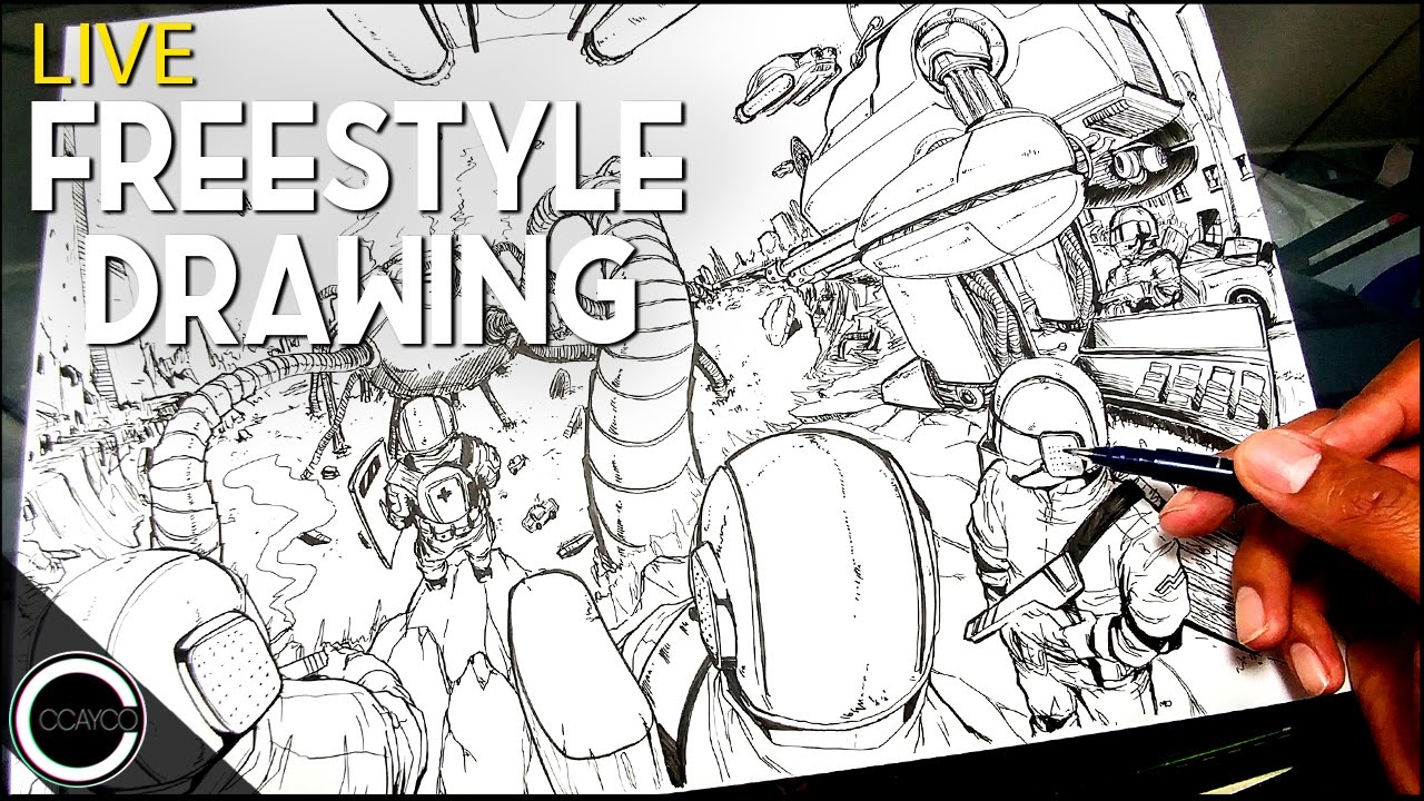 Freestyle Sketch Live #1 - YouTube