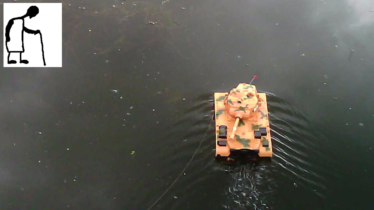 Junk Pile Frankenstein RC Tank BOAT on the lake Camcorder Sunglasses ...