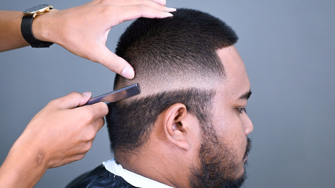 Skin Fade with Razor and Beard Shaving 🔥HOT🔥 - YouTube