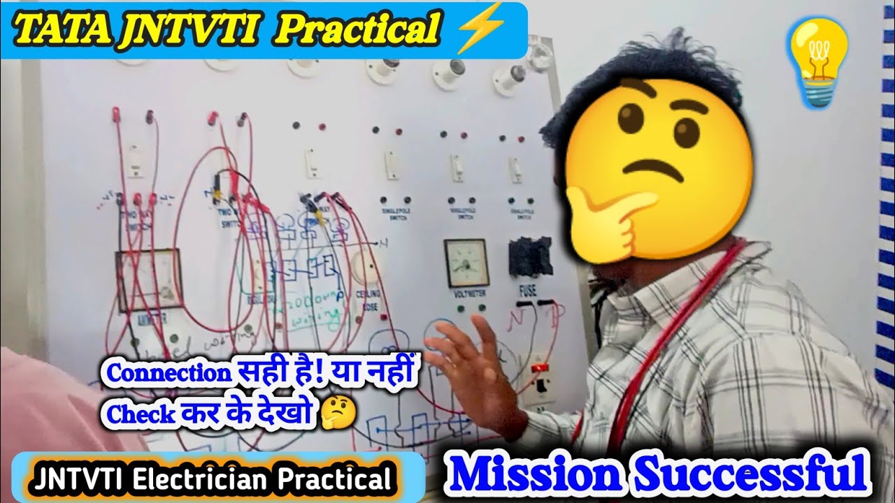Tunnel Wiring connection Jntvti workshop Electrician Practical details ...