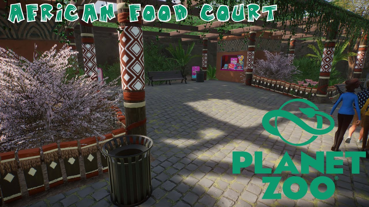 African Themed Food Court (Speedbuild) || Planet Zoo Sandbox - YouTube