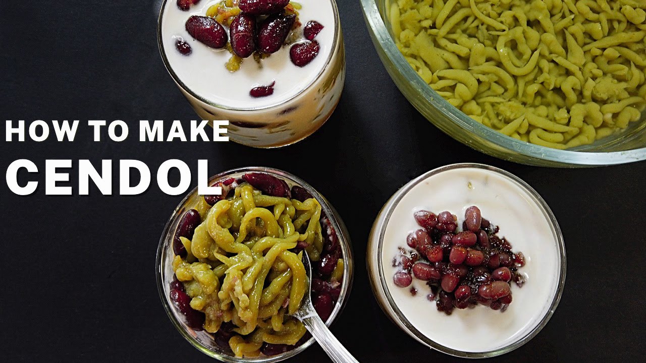 How to Make Cendol Dessert - Easy Recipe - Resep Cendol - YouTube