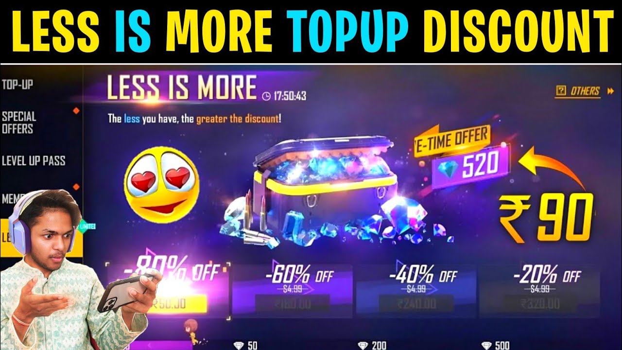 Less Is More Event In Free Fire | FF Less Is More Event | Less Is More ...