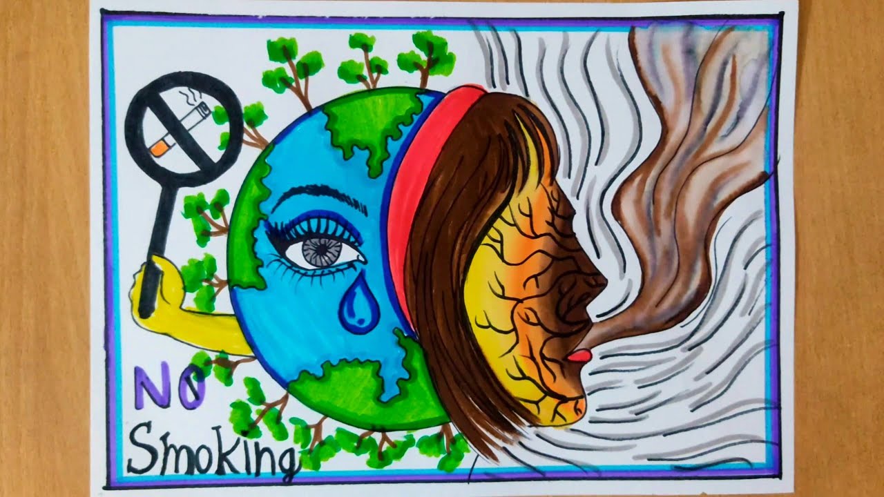 No Smoking Day Drawing|Anti Tobacco Day Poster|No Smoking Day Poster ...