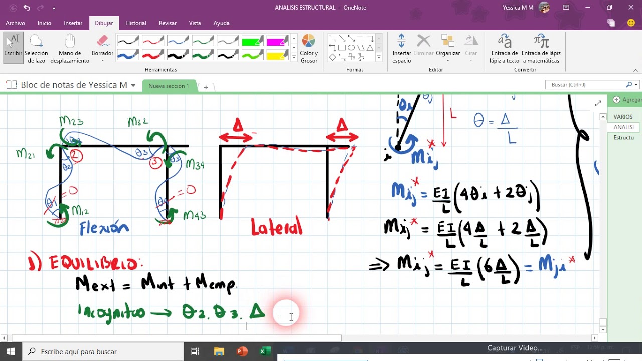 AE CLASE 14 Ejercicio de pórtico con Pendiente/Deformación, parte 2 ...