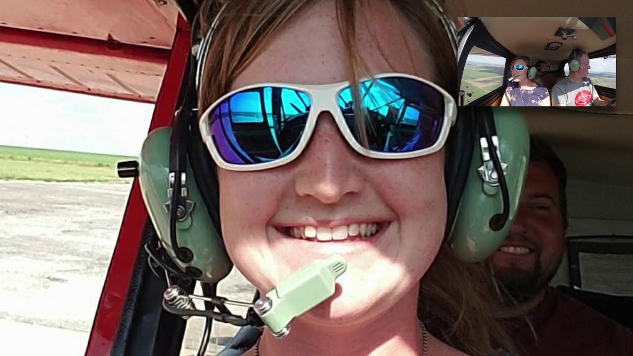 Jaci and Nate flight in Stinson to Beaumont, KS - YouTube