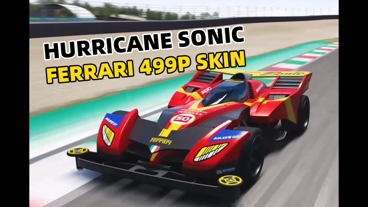 SO COOL! 四驱兄弟 SONIC Ferrari 499P SKIN | Assetto Corsa - YouTube