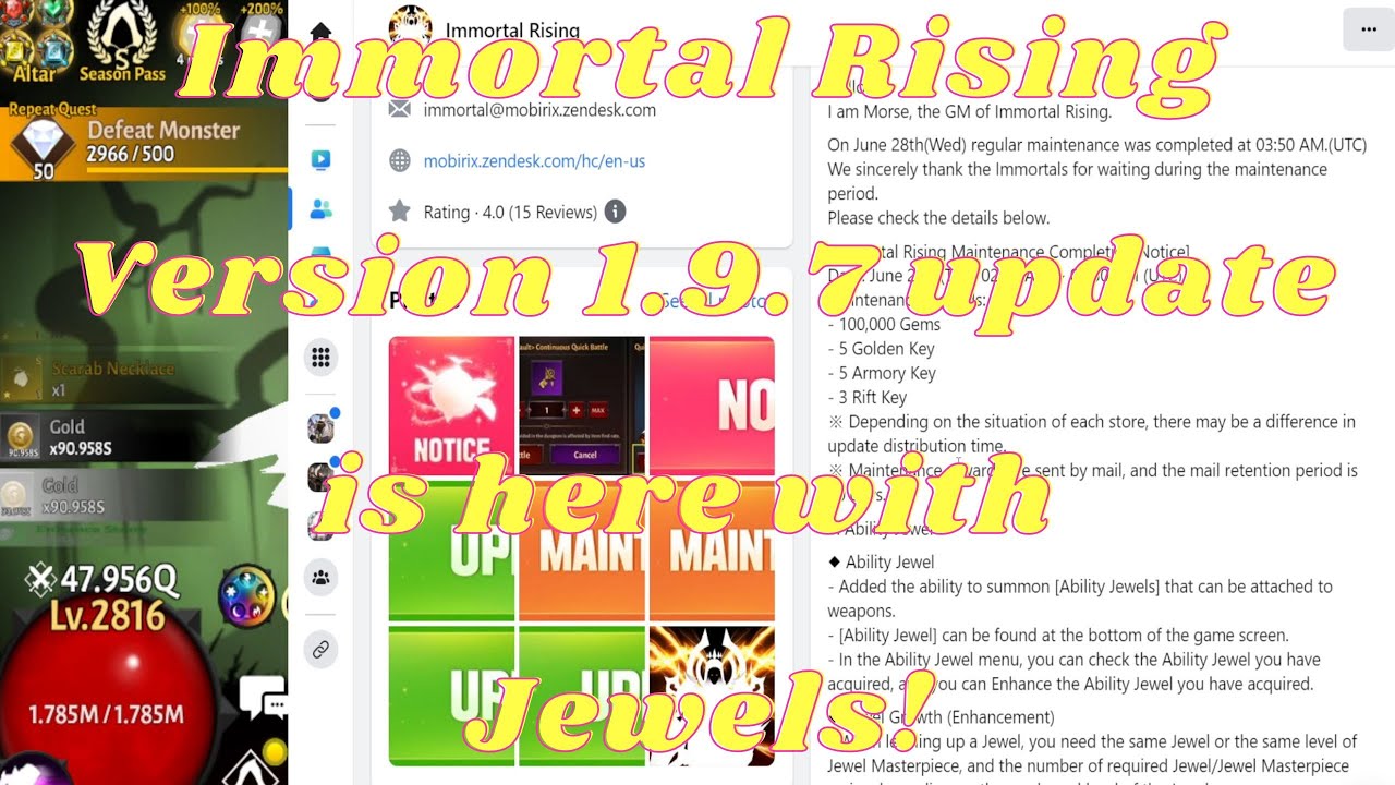 Immortal Rising - Update 1.9.7 comes with Jewels!💎💍📿 - YouTube