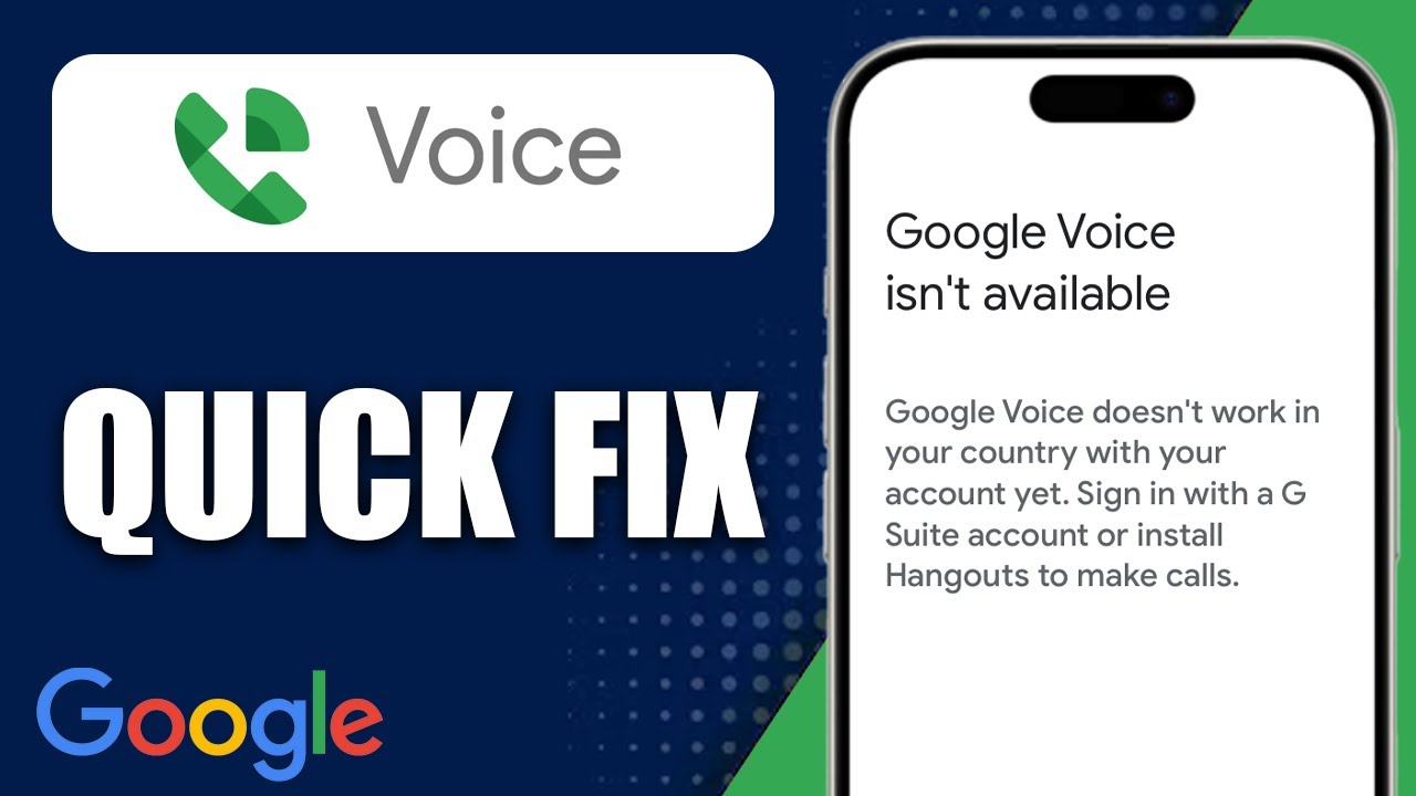 How To Fix Google Voice Chat Not Available In Your Country (Updated ...