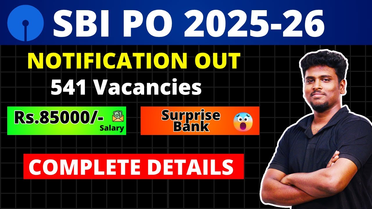 🔥Total Surprise | 🔴 SBI PO Notification 2025-26 Out !!! - YouTube