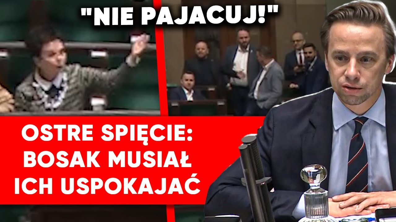 "Nie pajacuj!". Awantura po bójce w Sejmie. Bosak interweniował - YouTube