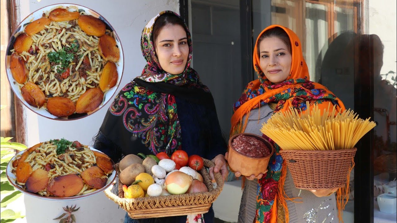 Makaroni! IRAN Village Style Pasta with Tomato & Minced Meat Sauce ...