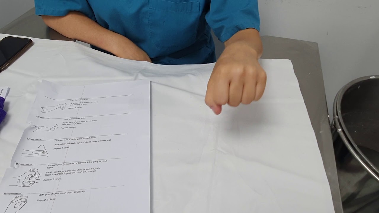 Wrist exercises after cast removal - YouTube