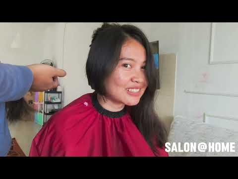 Mamah Muda Cantik Potong Rambut Korean Pixie Cut di Rumah ( Women Gets a Korean Pixie Cut at Home )