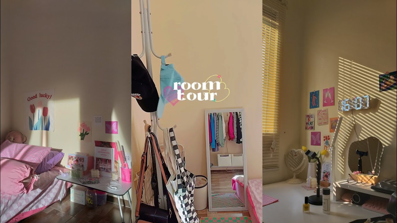 room tour lagi! kamar 3x3 (pinterest inspo) - YouTube