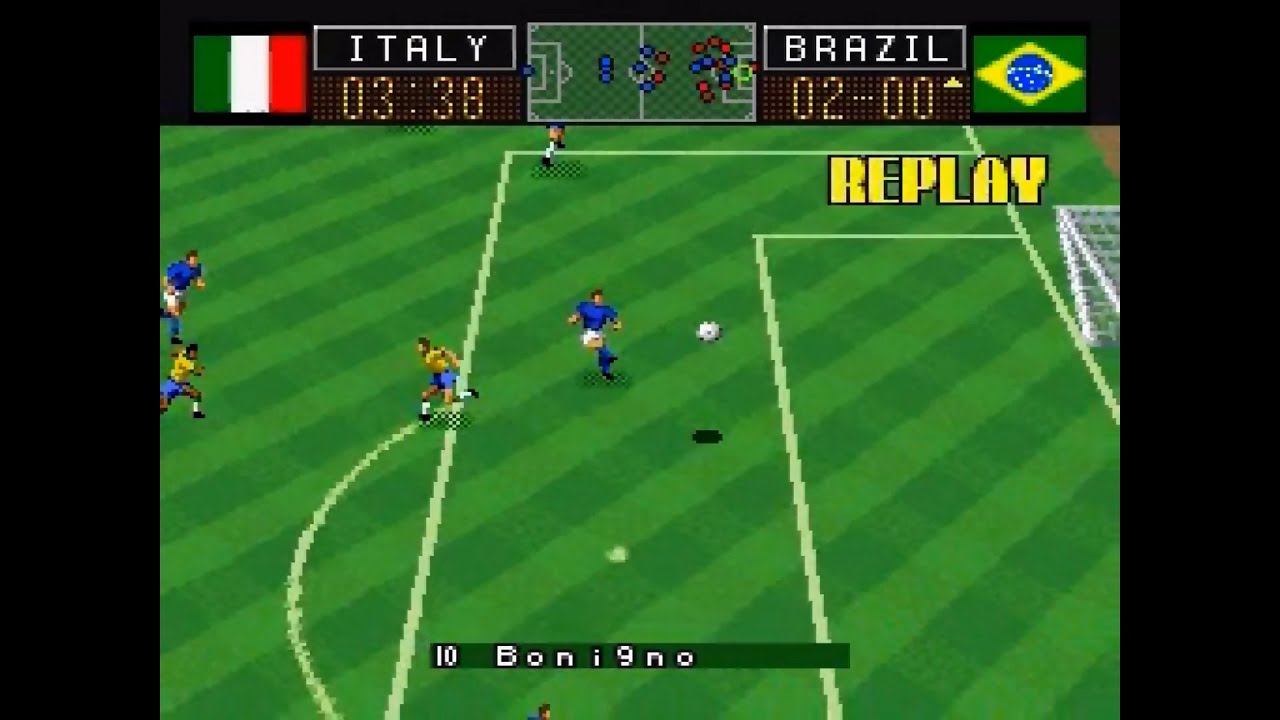 5 Button A chip goals - Pass and Chip technique. Capcom's Soccer ...