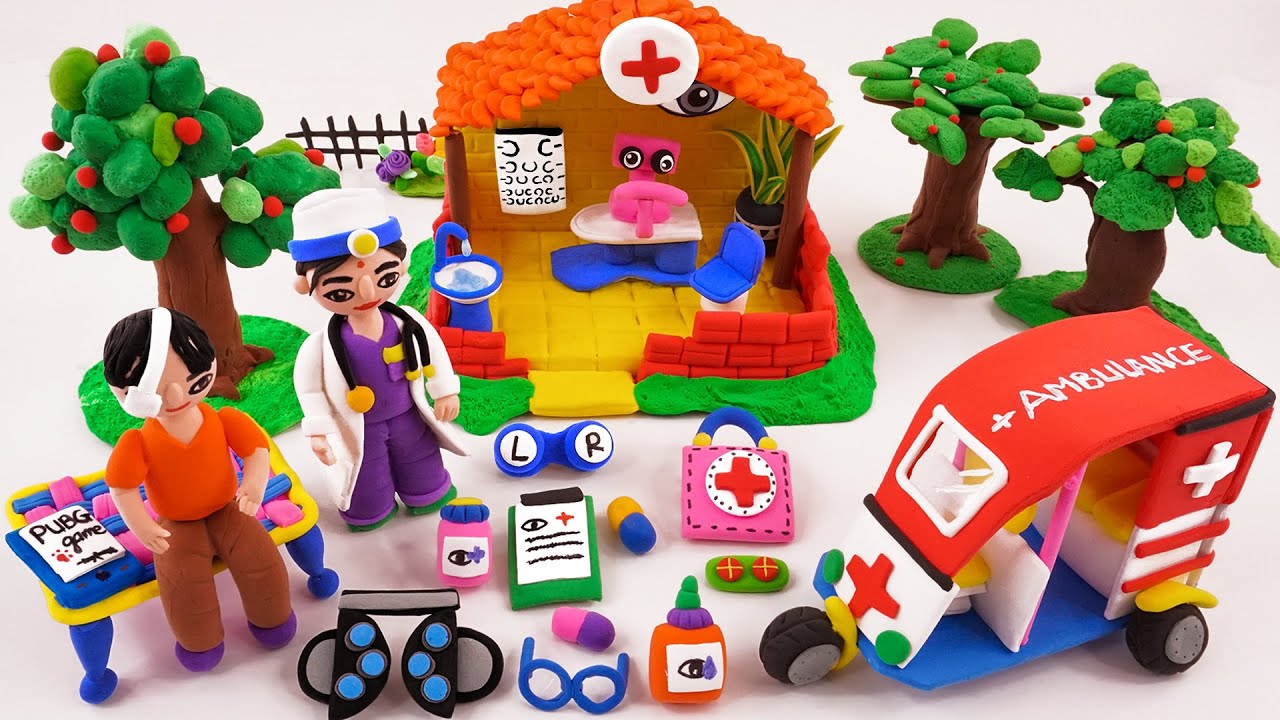 DIY How To Make Polymer Clay Miniature Ambulance, Clinic, Medical Kits ...