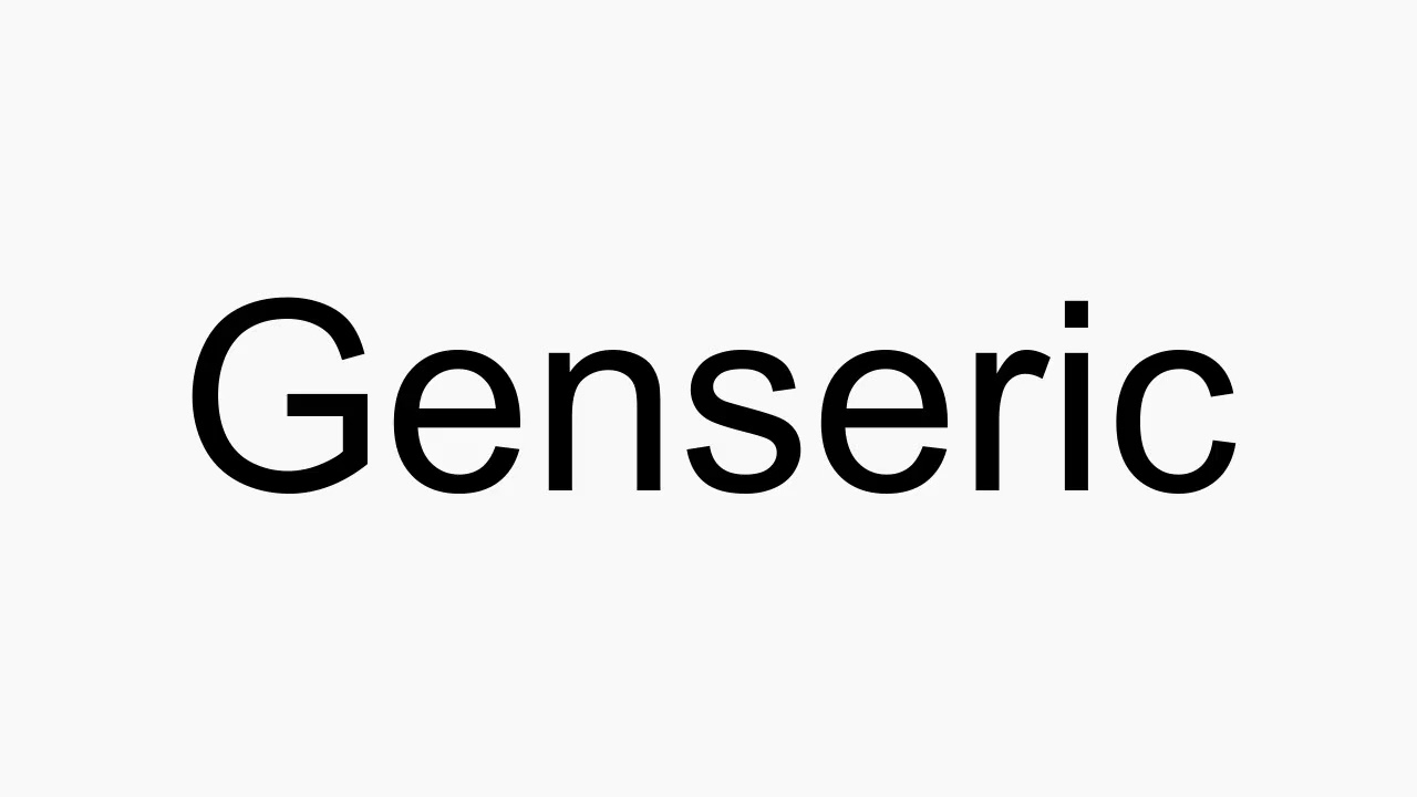 How to pronounce Genseric - YouTube