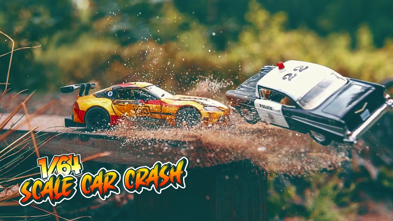 1/64 Scale Car Crashes Compilation Slow Motion 1000 fps - YouTube