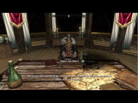 Skyrim: Hail Sithis Quest Kill Emperor Titus Mede II aboard the ...
