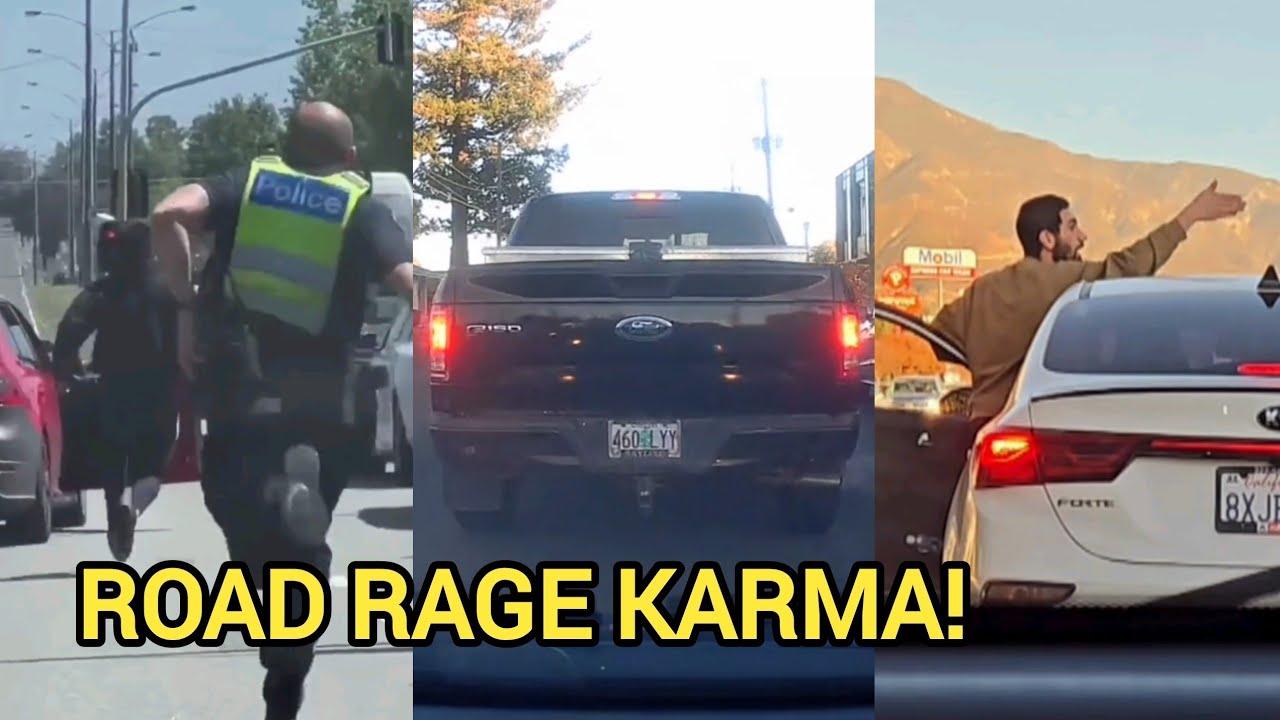 Road Rager Gets Instant Karma - Caught On Dashcam - YouTube