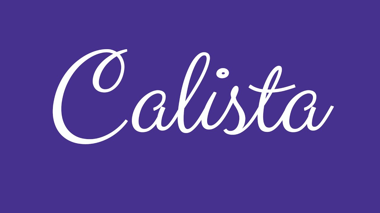 Learn how to Sign the Name Calista Stylishly in Cursive Writing - YouTube
