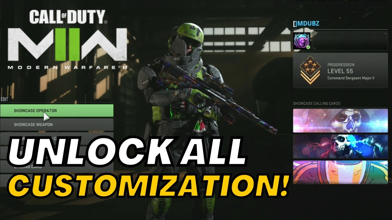 Modern Warfare II UNLOCK ALL Skins Emblems Calling Cards Showcase ...