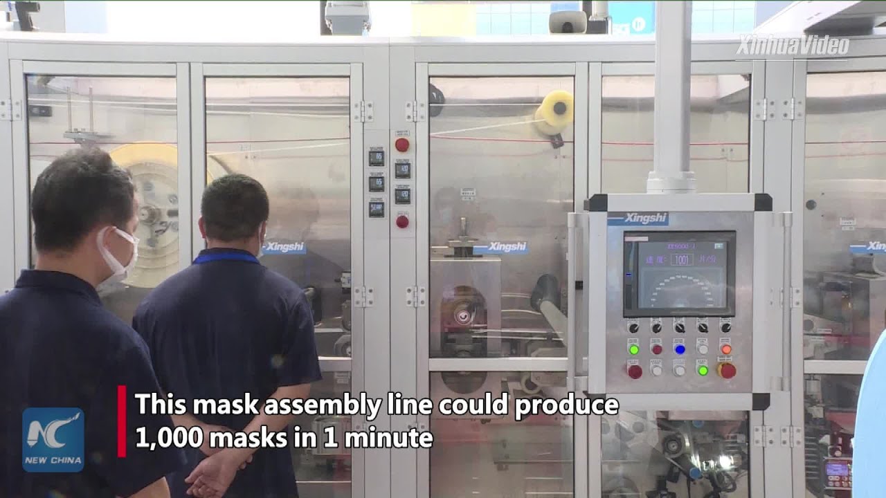 Producing 1,000 masks in 1 minute - YouTube