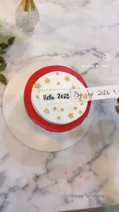 Happy new year 2025#shortsvideo #shorts #cakerybyfiroza - YouTube