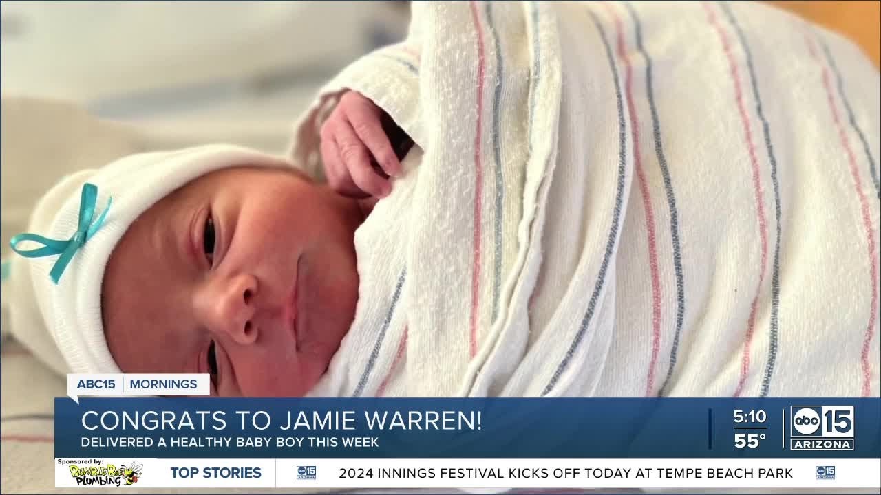 ABC15's Jamie Warren welcomes baby boy - YouTube