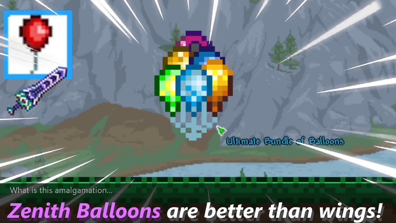 Combining ALL the Terraria Balloons into Zenith Balloon..? ─ the ...
