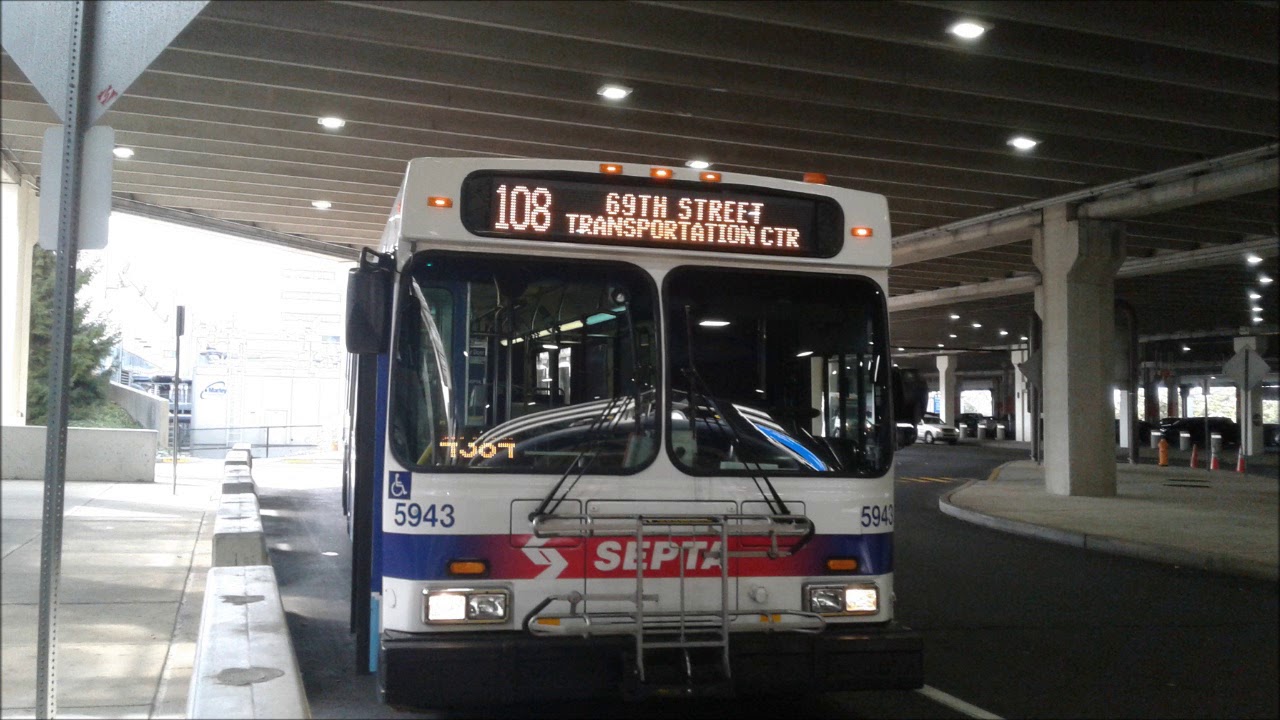 SEPTA Route 108: 2004 New Flyer D40LF #5943 - YouTube