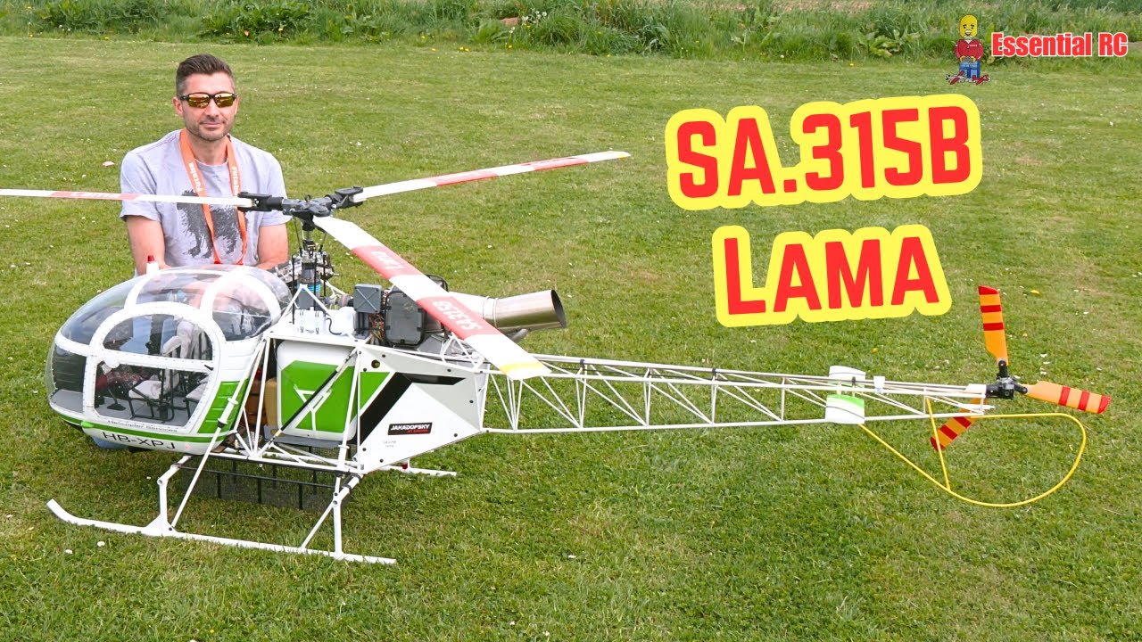 SHORT FLIGHT TEST ! GIANT Vario SA.315B Lama RC Helicopter - YouTube