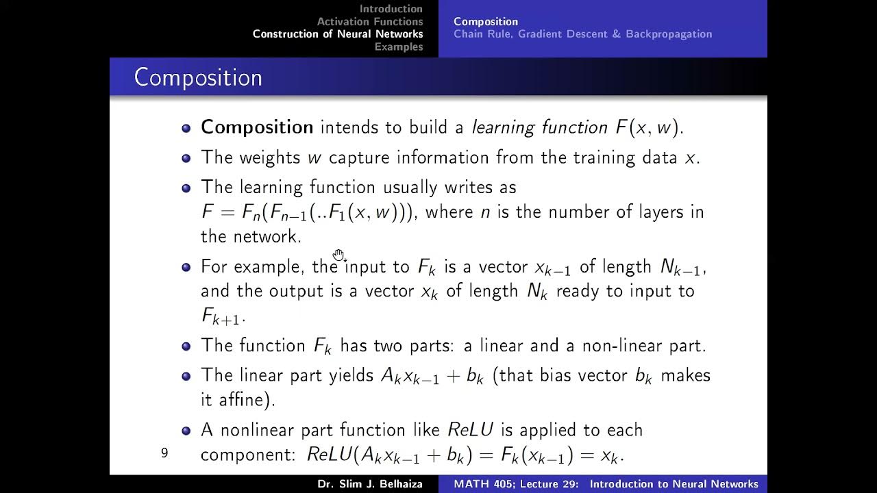 Lecture40: Introduction to Neural Networks, MATH405: Learning from Data. - YouTube