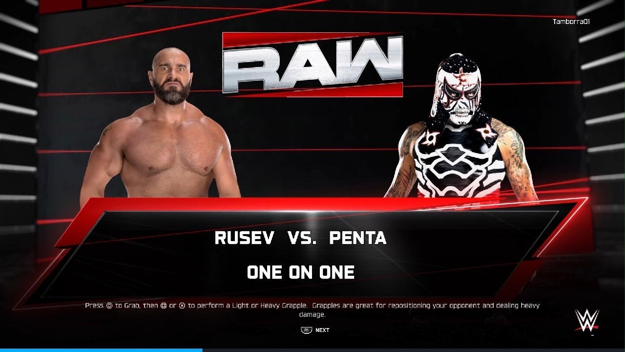 WWE 2K25_ Rusev vs Penta RAW - YouTube