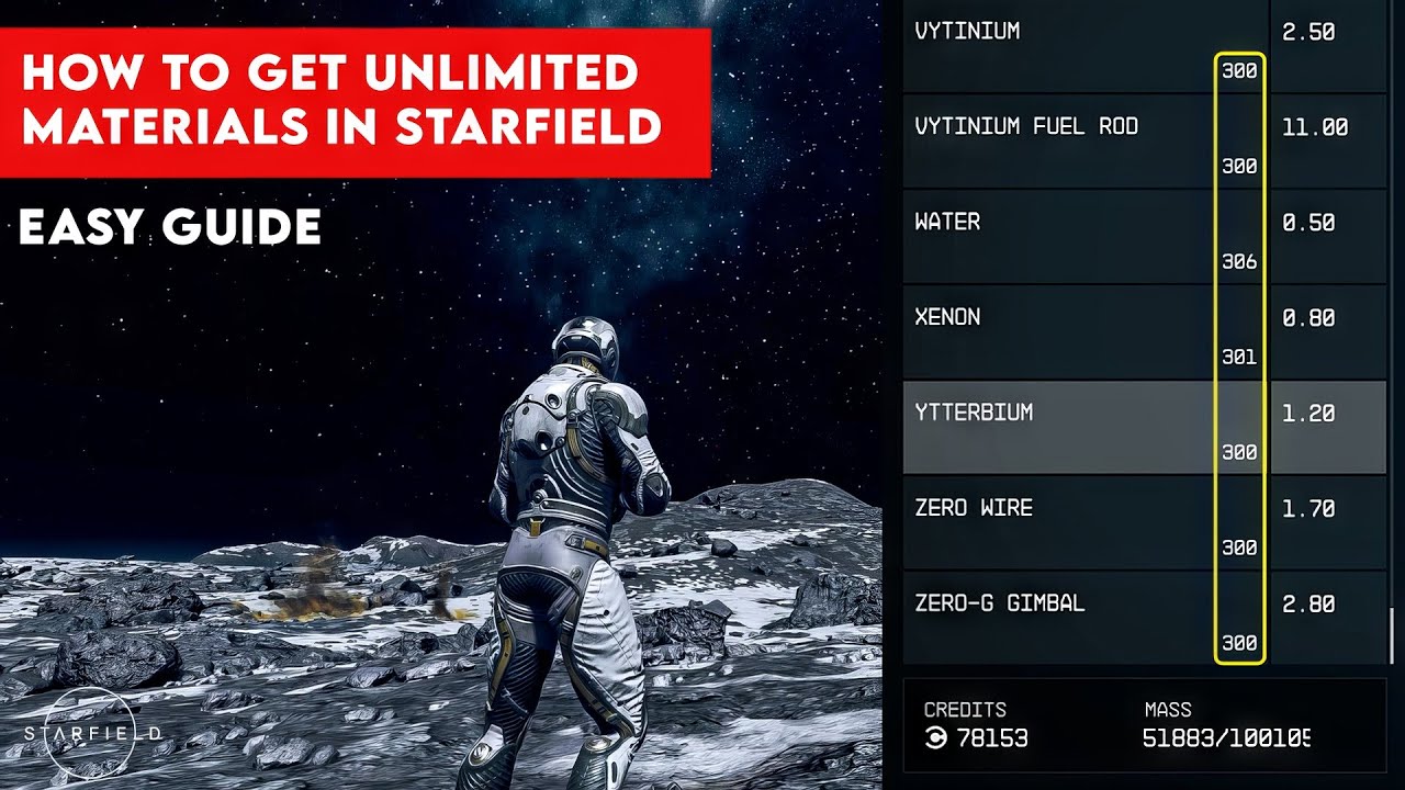Unlimited Materials in Starfield - Easy Tutorial - YouTube