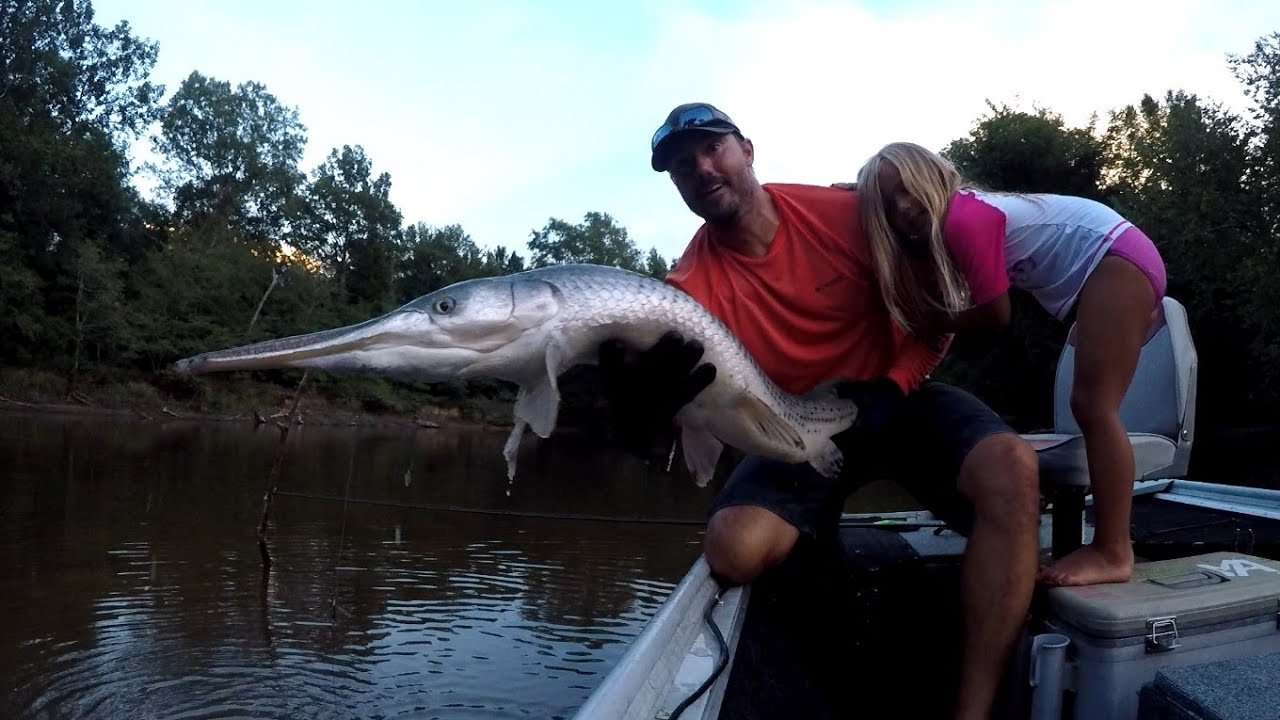 Catching GIANT Gar before BIG Storms (River Monster)// Gar Fishing Tips ...