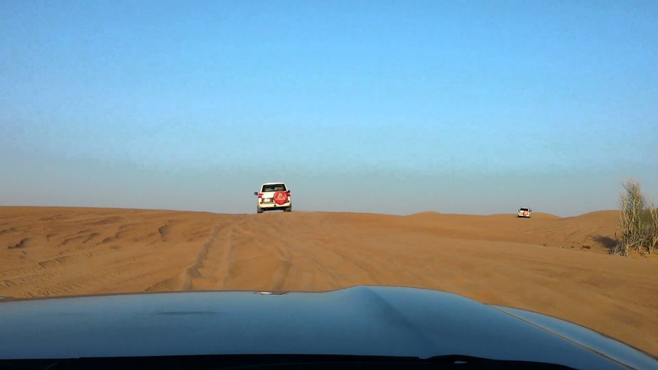Driving through the desert in UAE - YouTube