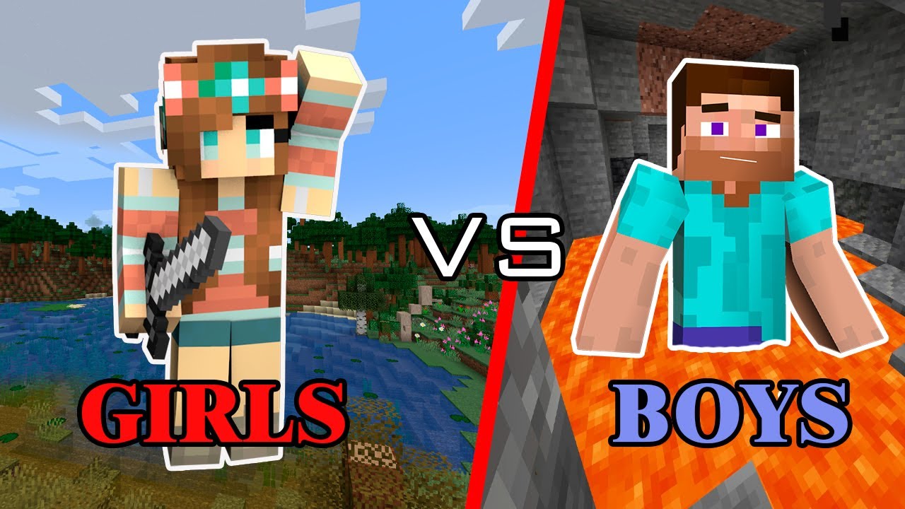 BOYS VS GIRLS MINECRAFT - YouTube