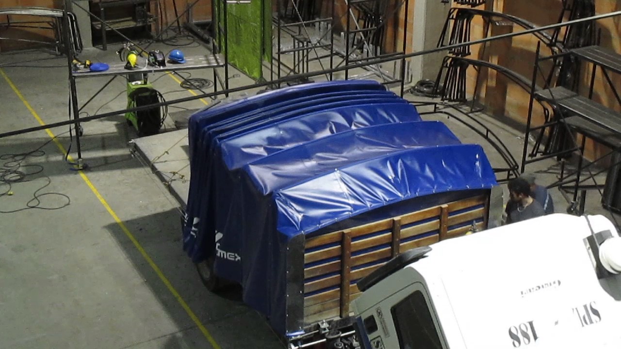 Carpa Retractil Planchòn Cemex- Carpaflex - YouTube