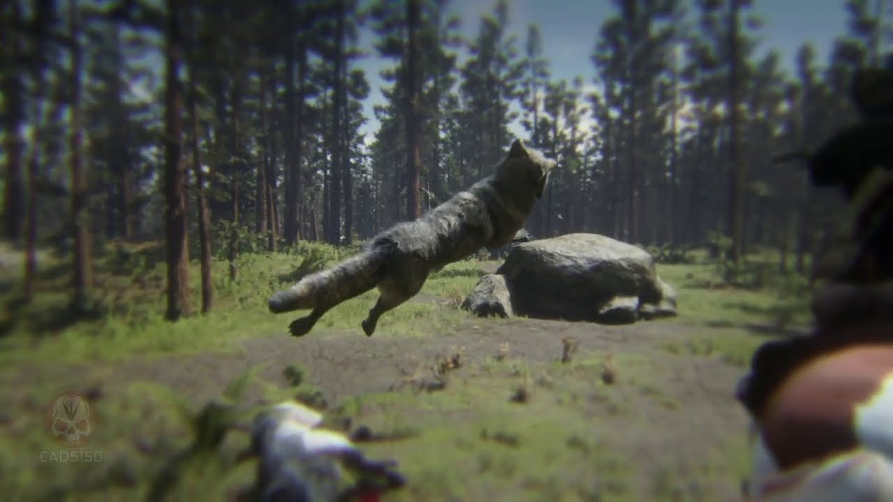 Rare Flying Wolf Attacks Arthur in the Tall Trees Red Dead Redemption 2 ...