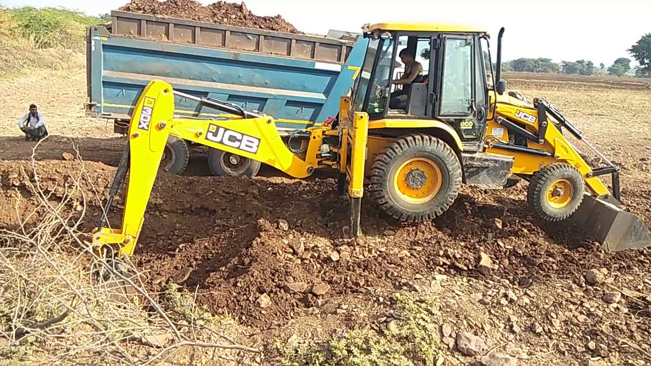 Jcb 3dx working - YouTube