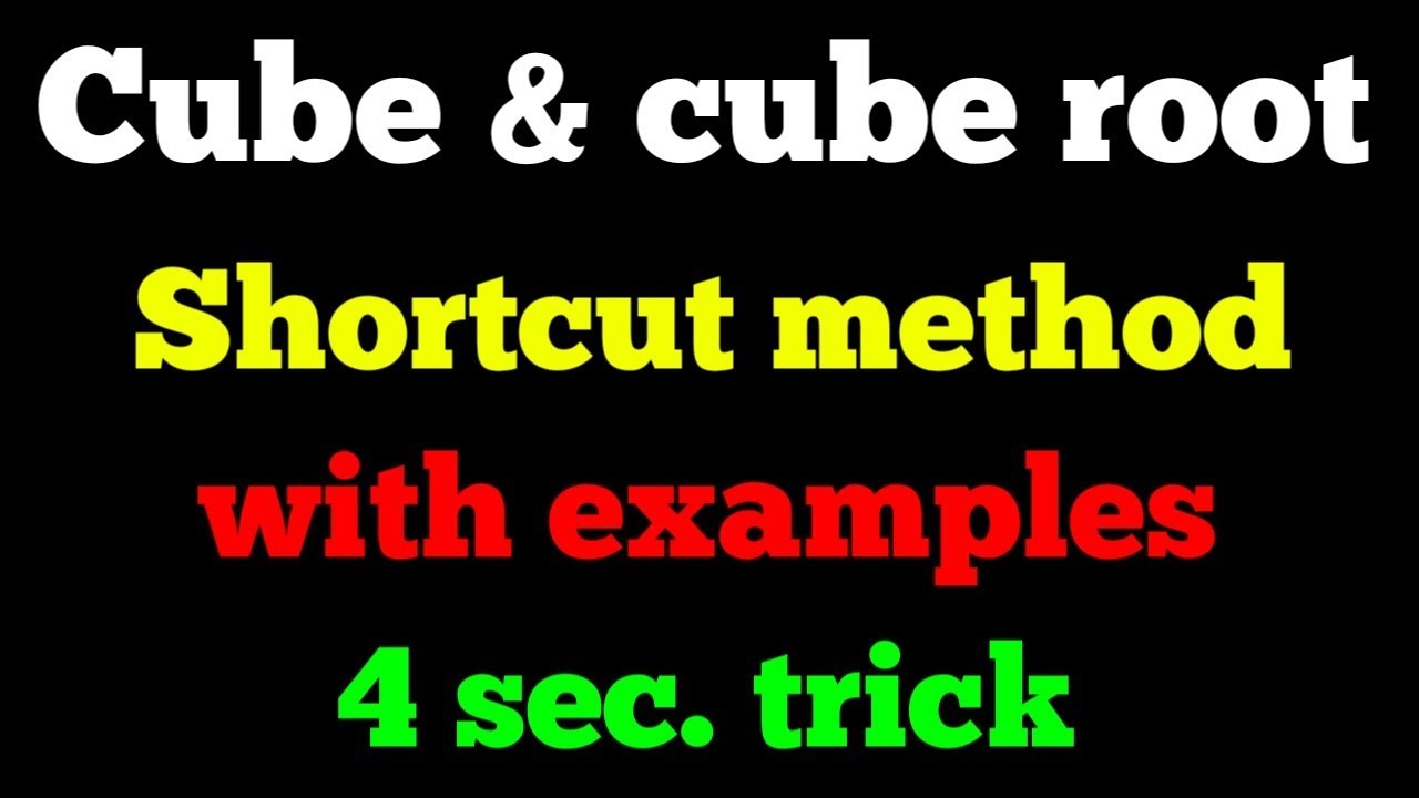 SBI CLERK 2019 | Shortcut to find cube & cube root of any number | UPSC ...