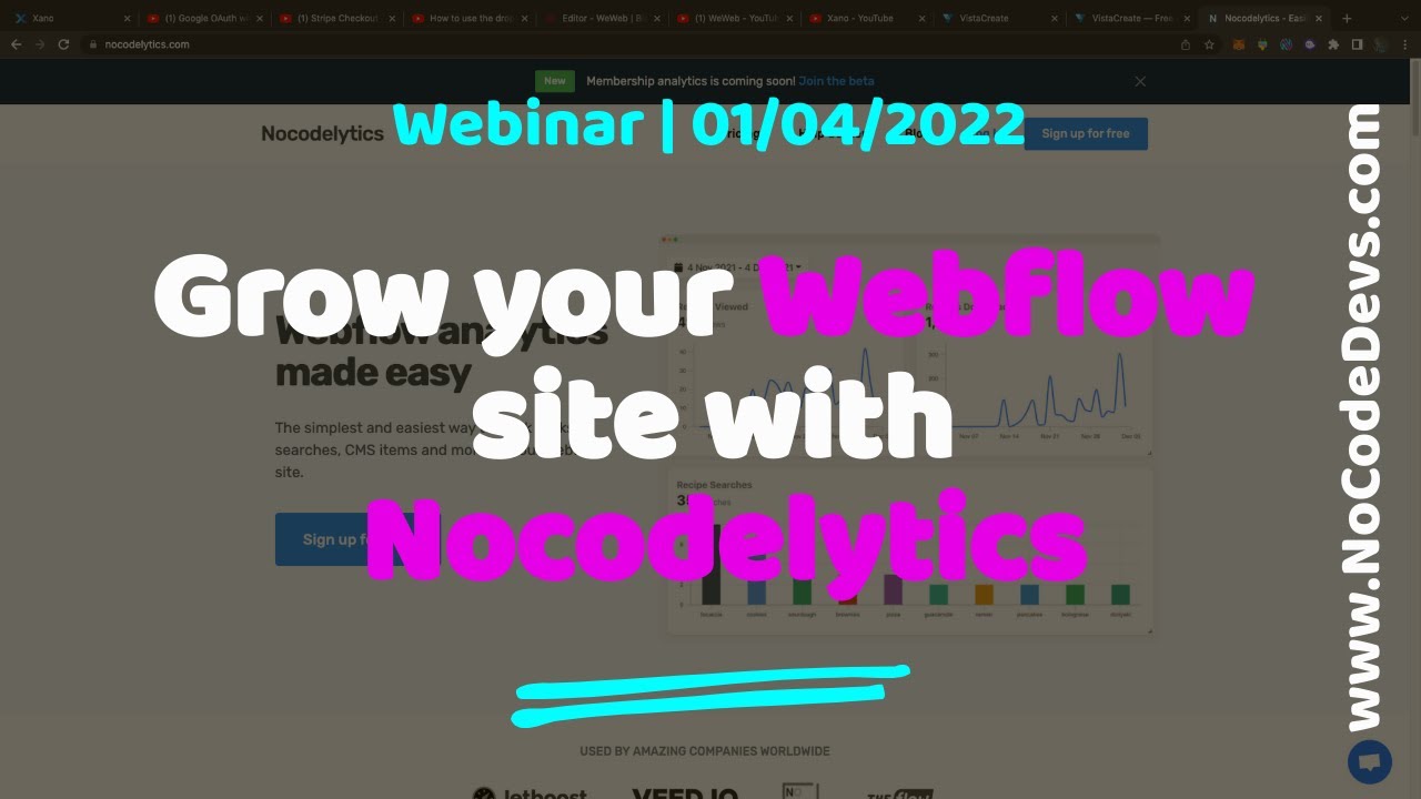 Grow your Webflow site with Nocodelytics - YouTube