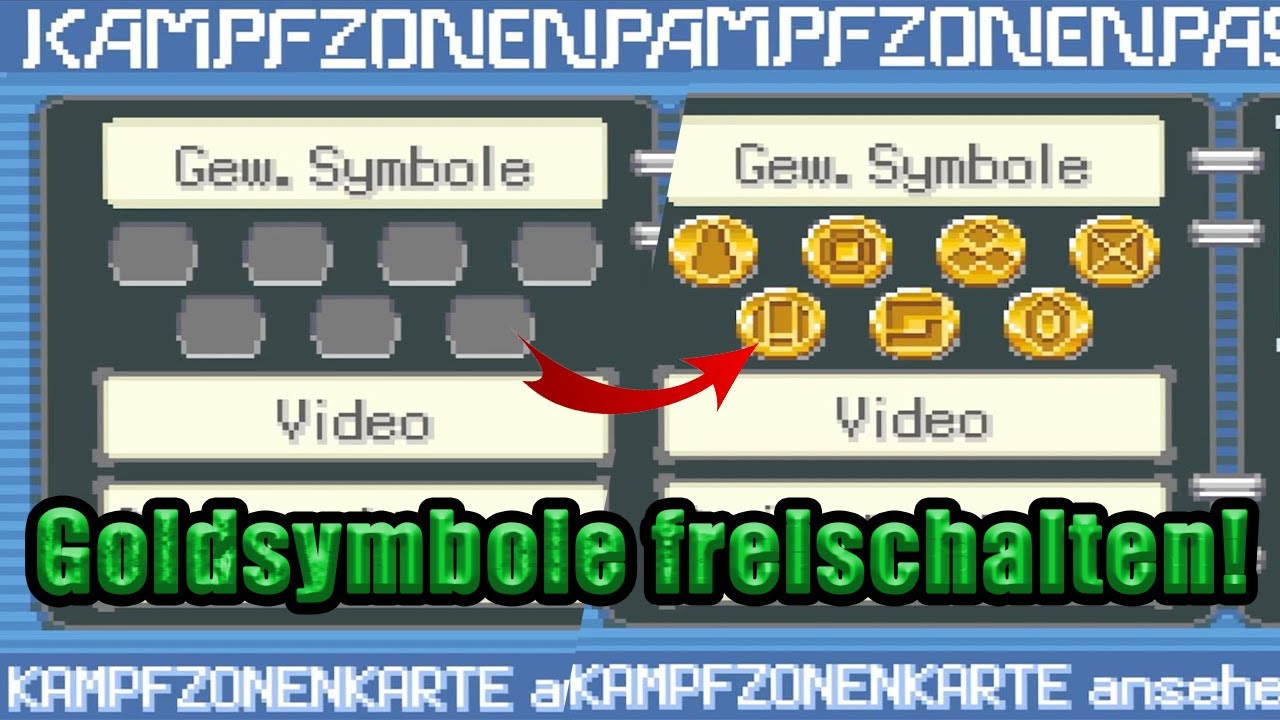 Alle Goldsymbole freischalten Glitch - Kampfzone Pokémon Smaragd ...