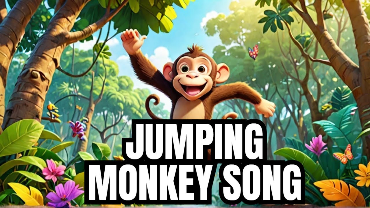 Little Monkey Jumping High Fun Animal Song for Kids & Toddlers - YouTube