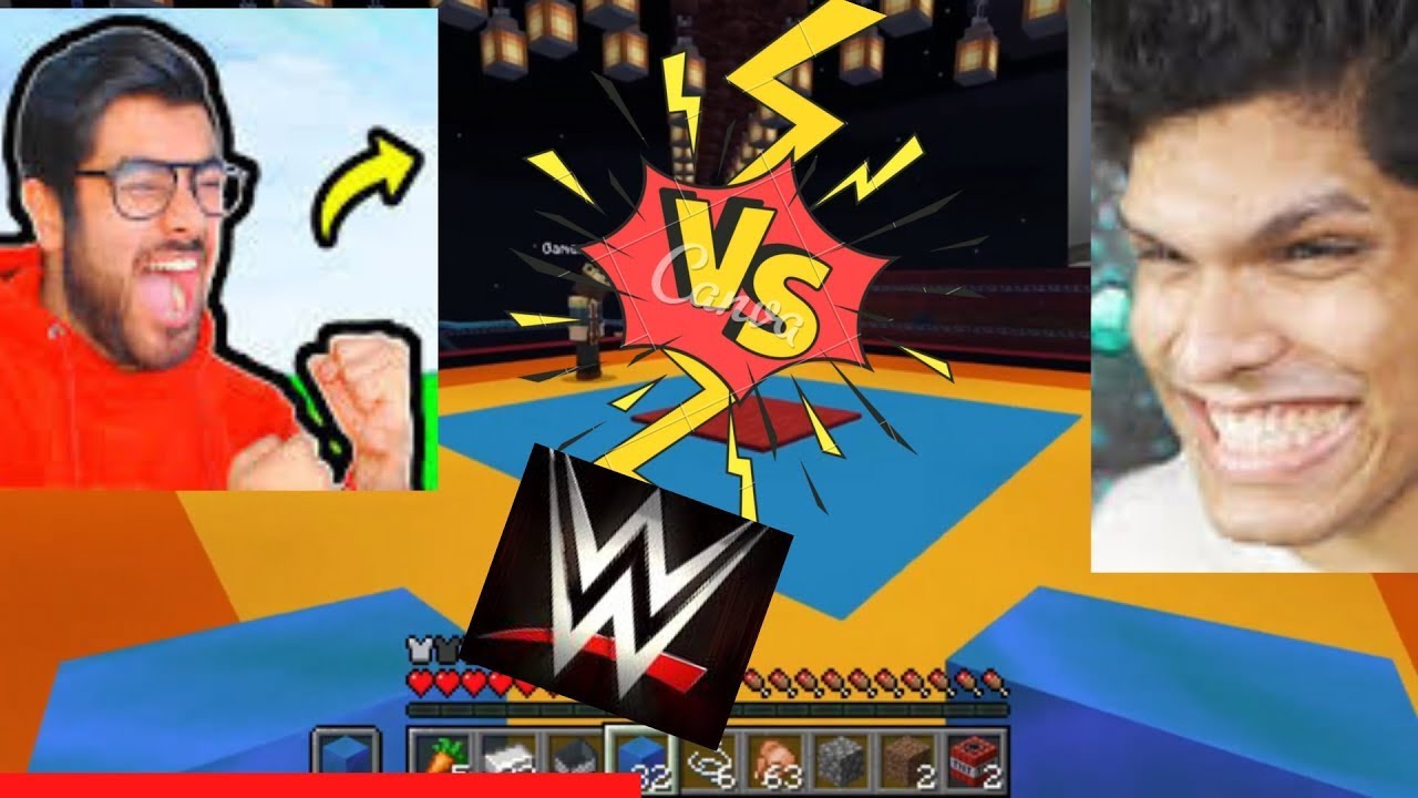 WWE in minecraft Mythpad VS Hitesh KS | Funny highlight of mythpad ...