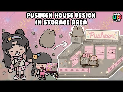 Pusheen House Design In Storage Area 🤎🩷| Toca Life World 🌍 | Toca Boca House Makeover