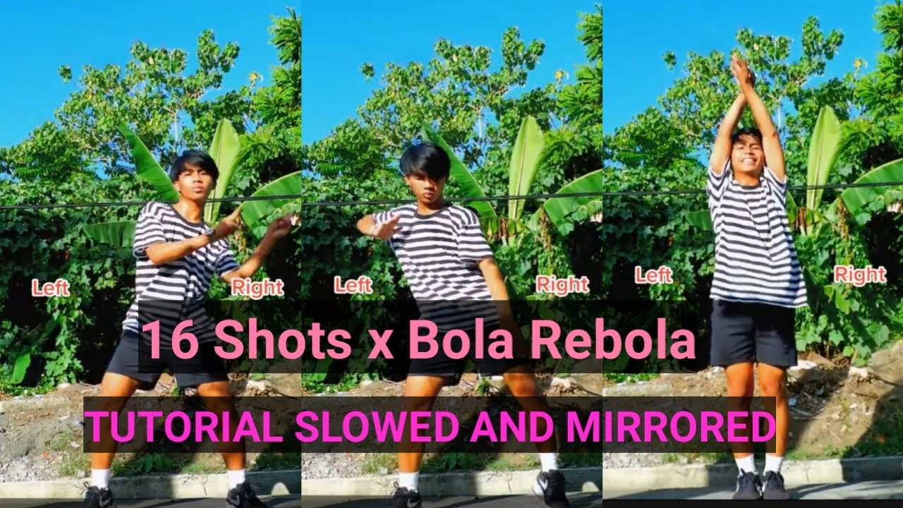 16 Shots x Bola Rebola | Slowed Dance Tutorial Mirrored - YouTube